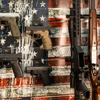 Hold Up Displays American Flag Gun Wall Bundle for 6 Rifles and 6 Pist ...