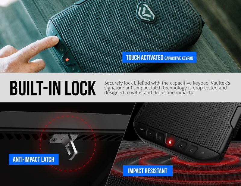 Vaultek LifePod Secure Waterproof Travel Case - Safe and Vault Store.com